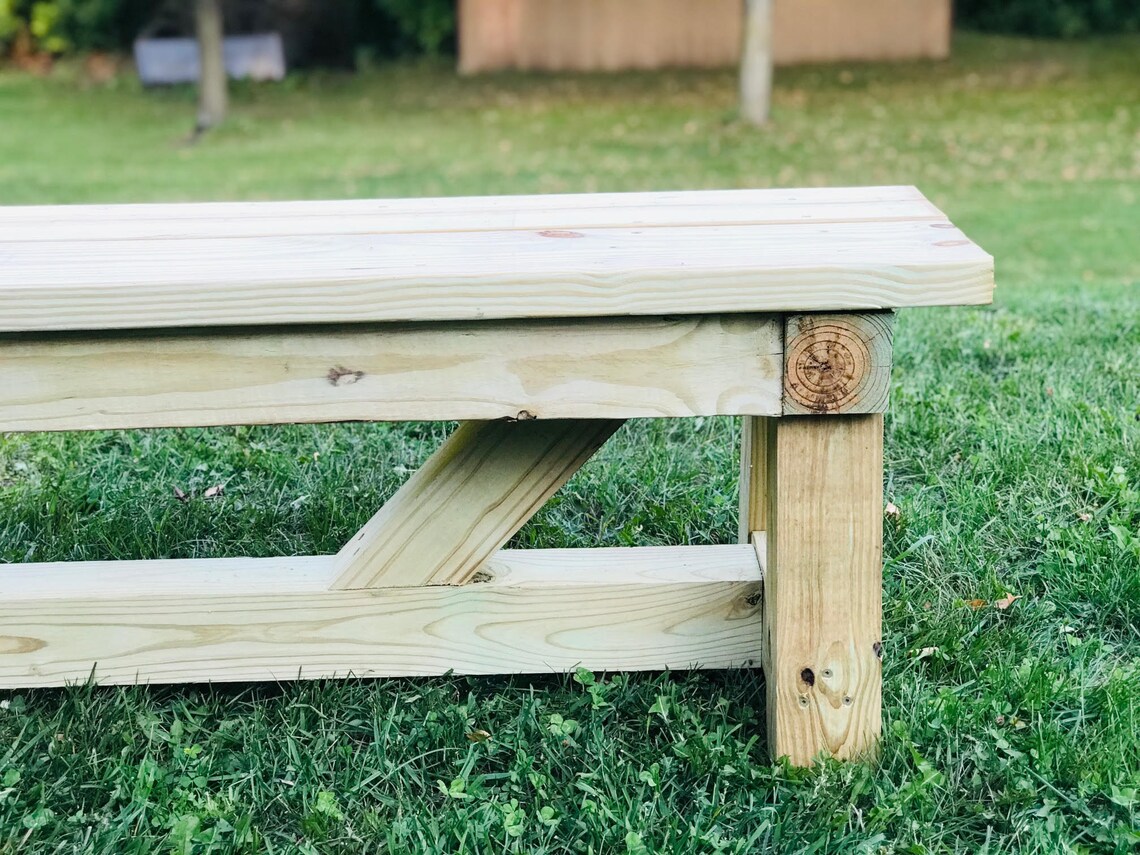 Easy DIY Farmhouse Style Bench Woodworking Plans - Etsy