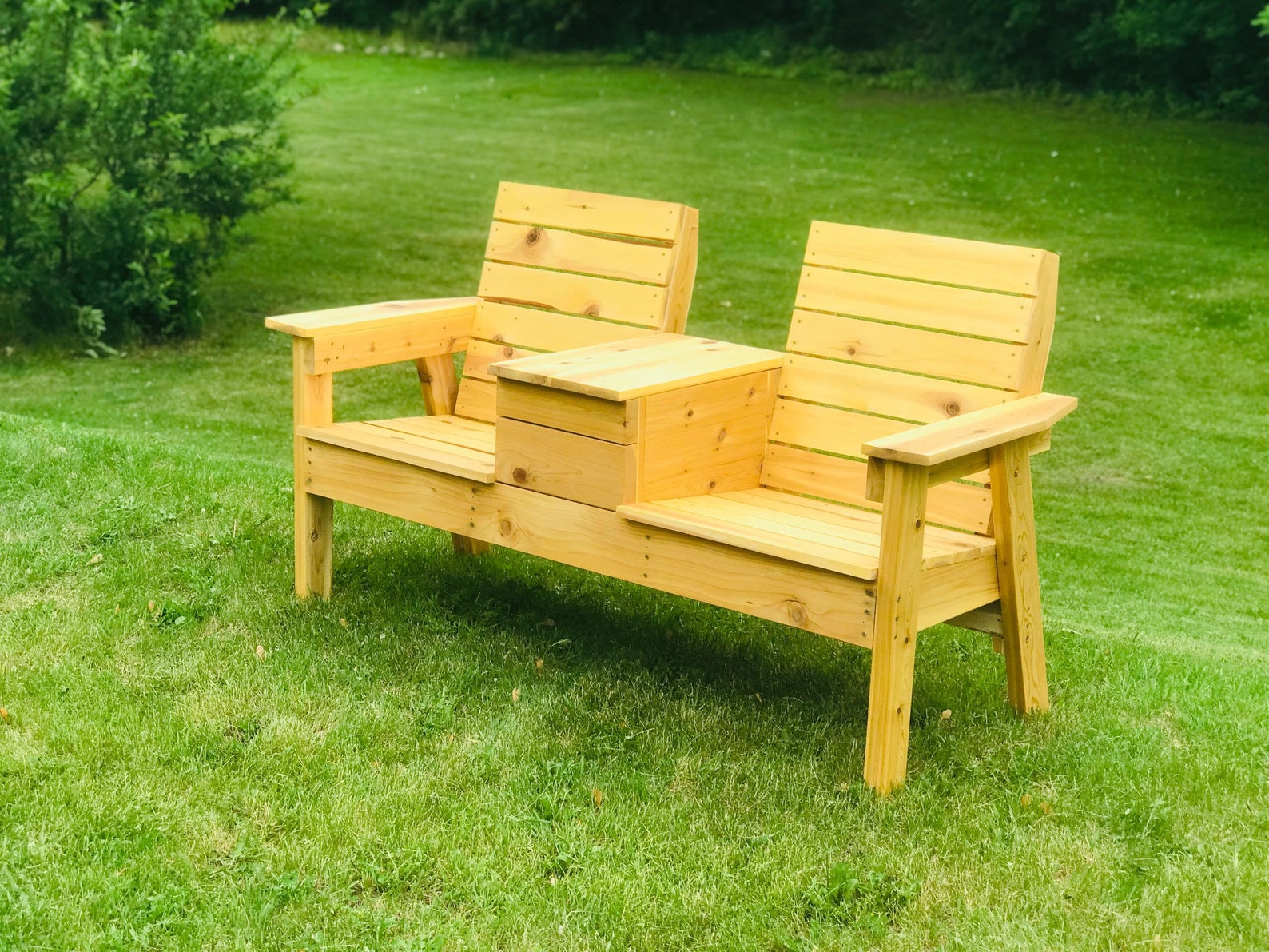 DIY Double Bench With Cooler Storage - Etsy
