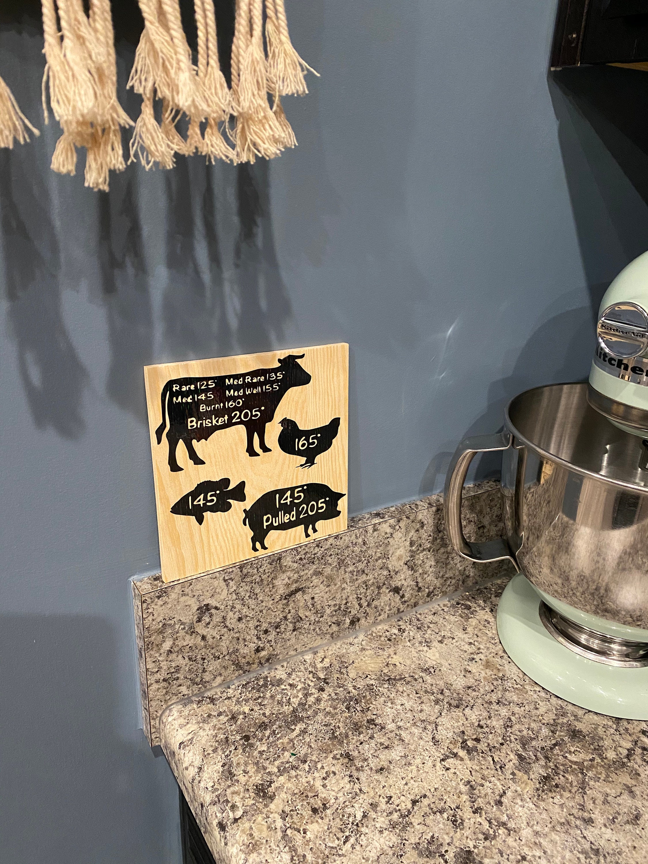 Meat Temperature Wall Decor - Etsy