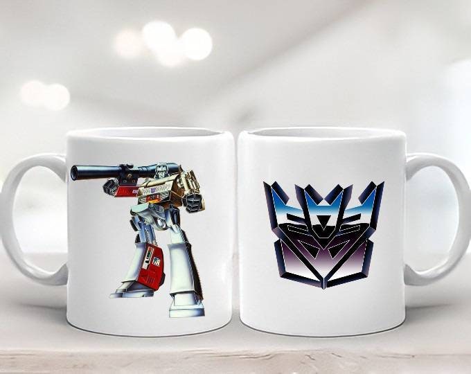Transformers Mug Megatron Mug Decepticon Mug 80s Cartoon T Etsy