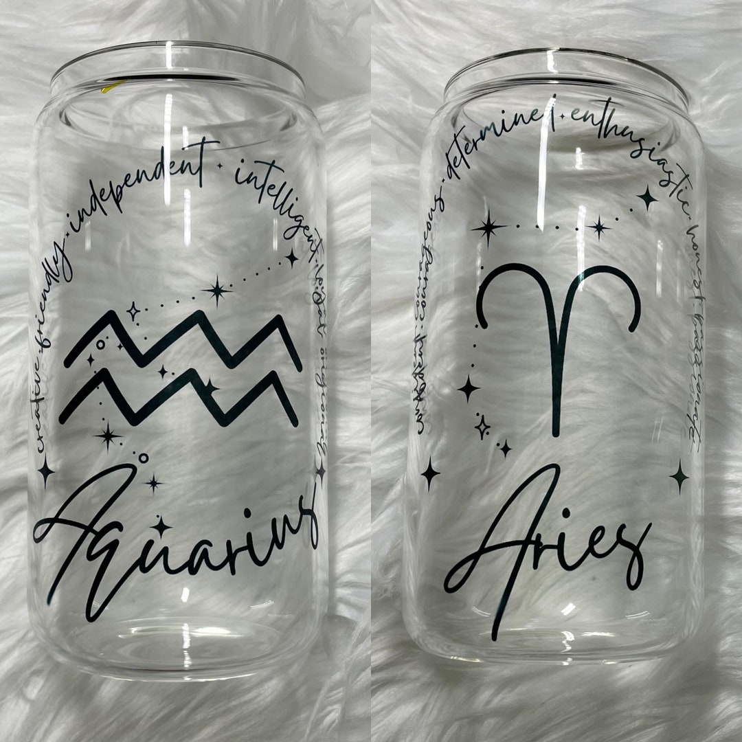 Zodiac Glass Cups - Etsy