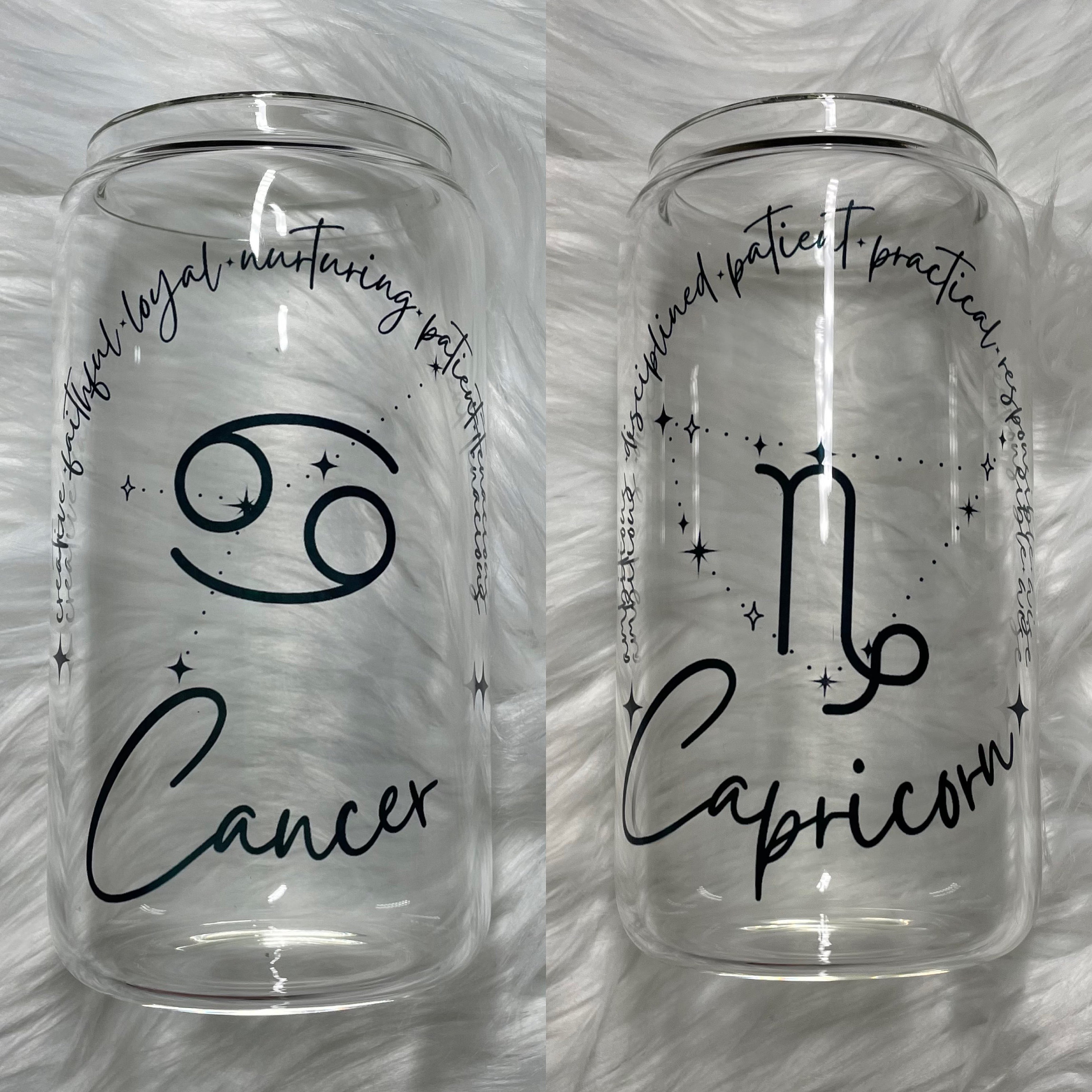 Zodiac Glass Cups - Etsy
