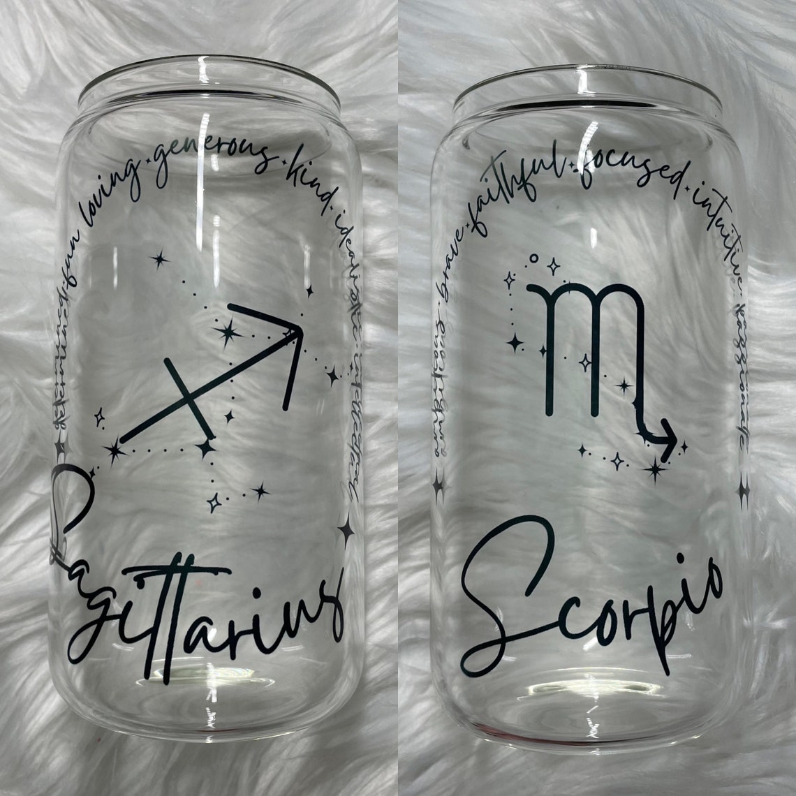 Zodiac Glass Cups - Etsy
