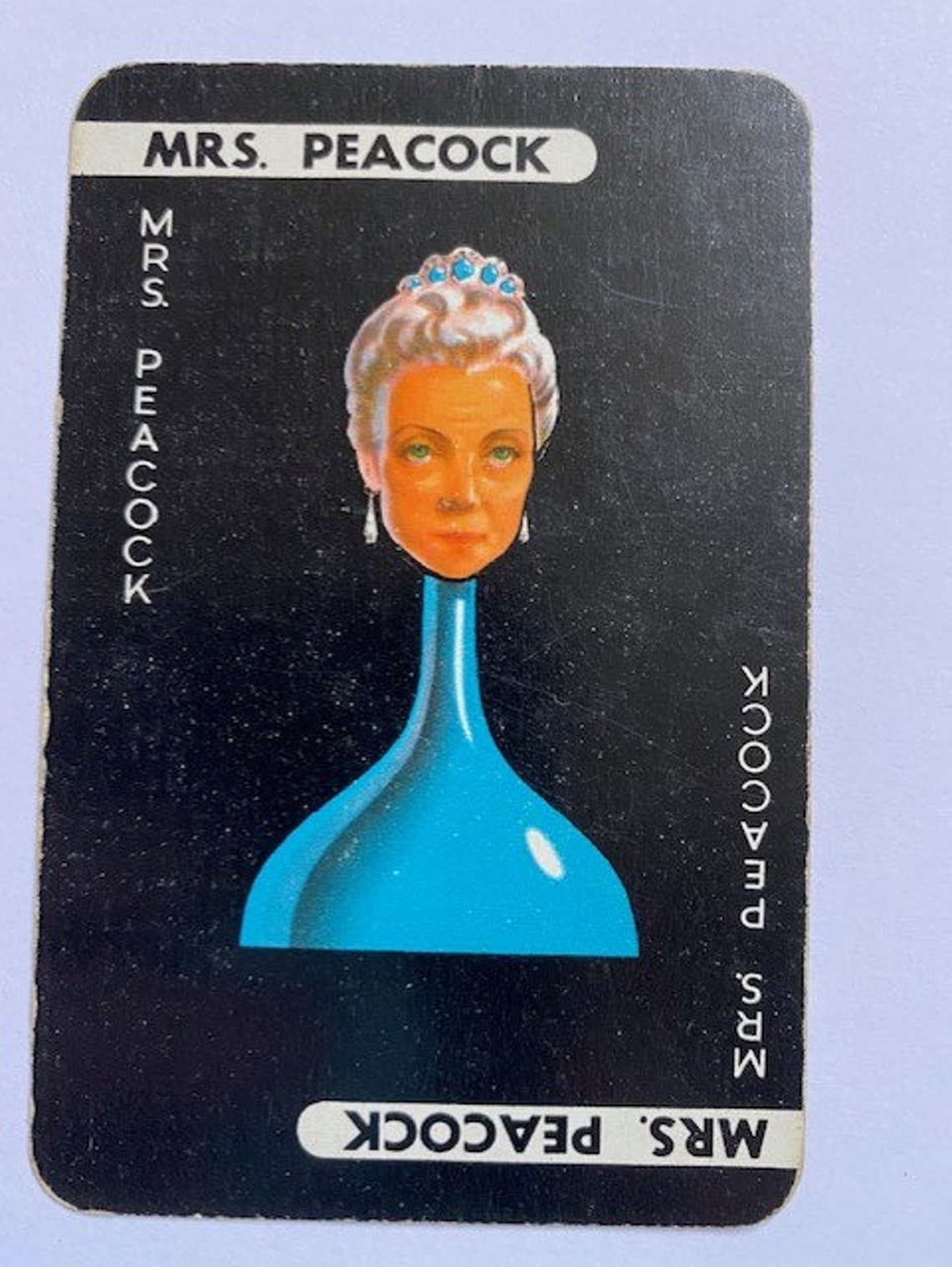Cluedo 1980s Mrs Peacock Card Etsy