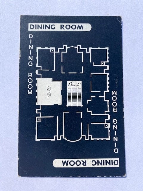 Cluedo 1995 Dining Room Card | Etsy