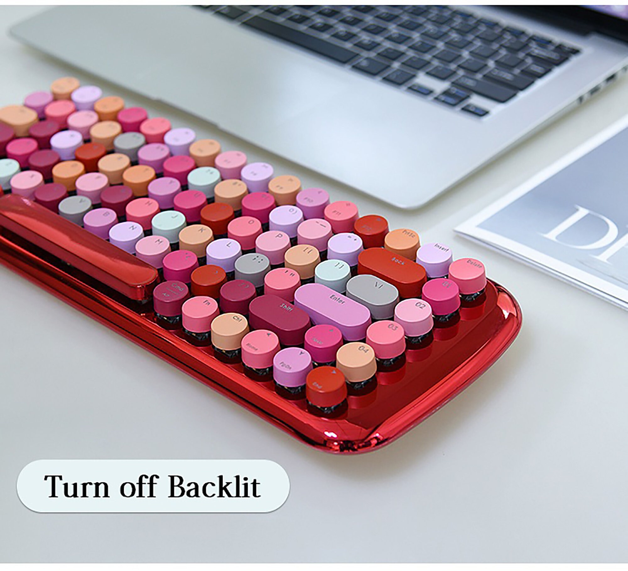 Mechanical Kawaii Bluetooth Keyboard Wireless Cute Typewriter | Etsy UK