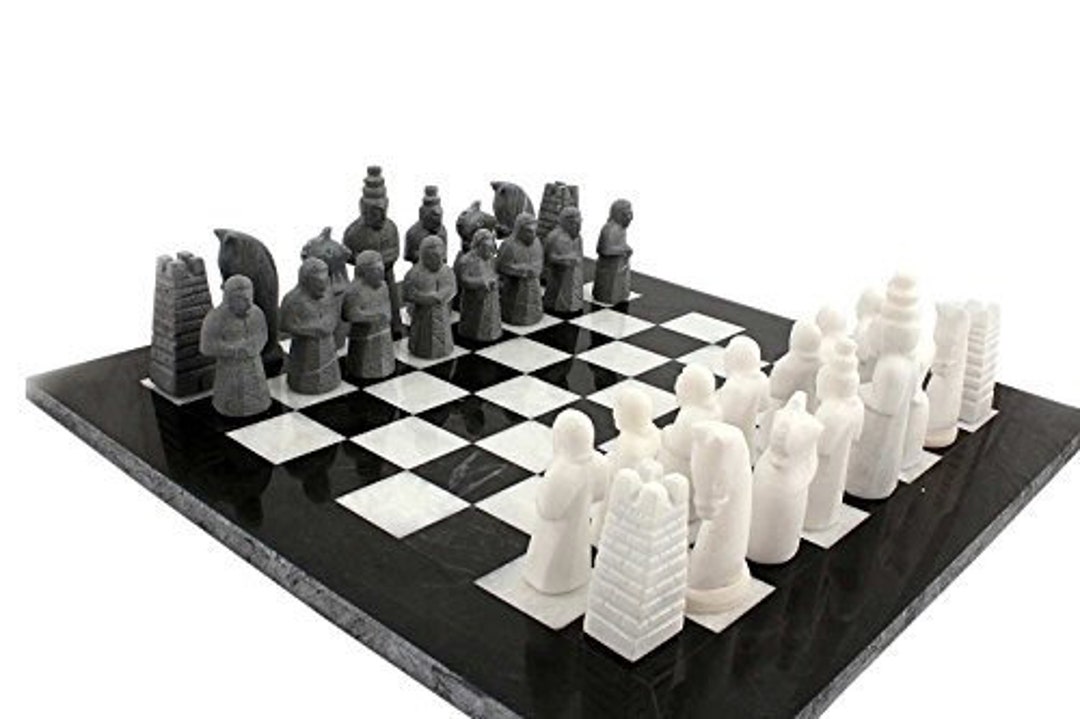 Antique Hand Made Marble Chess Pieces Are Crafted as per Character ...