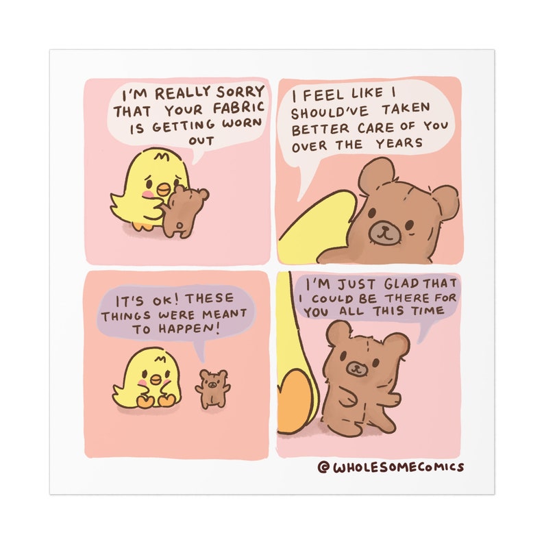 Life of a Plushie Wholesome Comic Print Uplifting Wall Art - Etsy