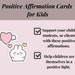 36 Kawaii Affirmation Cards for Kids Printable Digital Download PDF ...