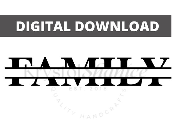 Family Split Monogram SVG Digital Download | Etsy