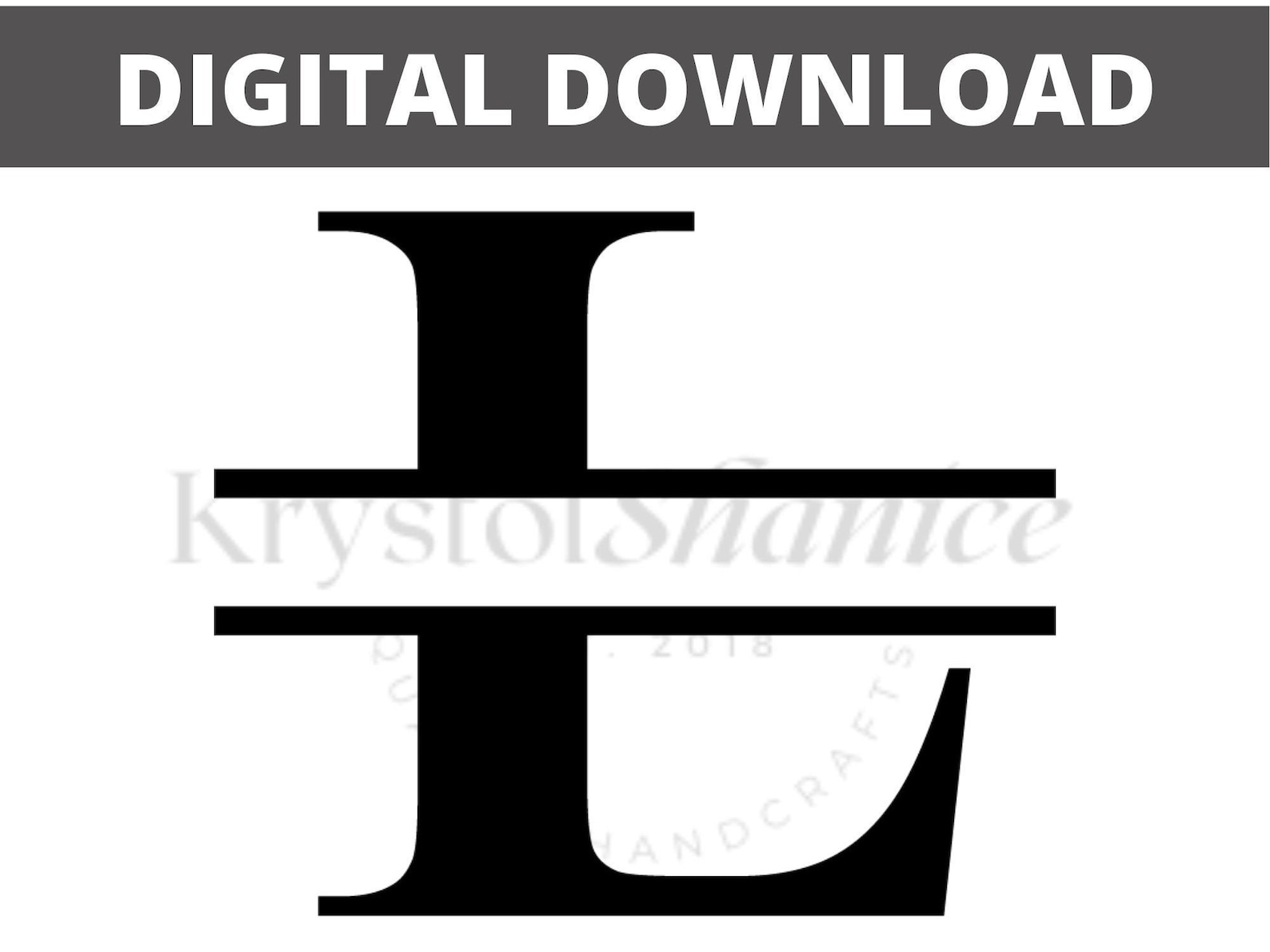 Letter L Split Monogram SVG Digital Download - Etsy Canada