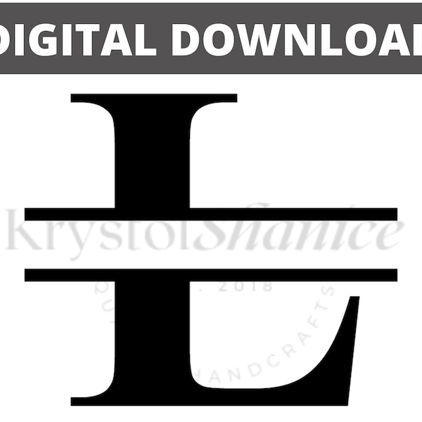 Split Letter L Svg - Etsy