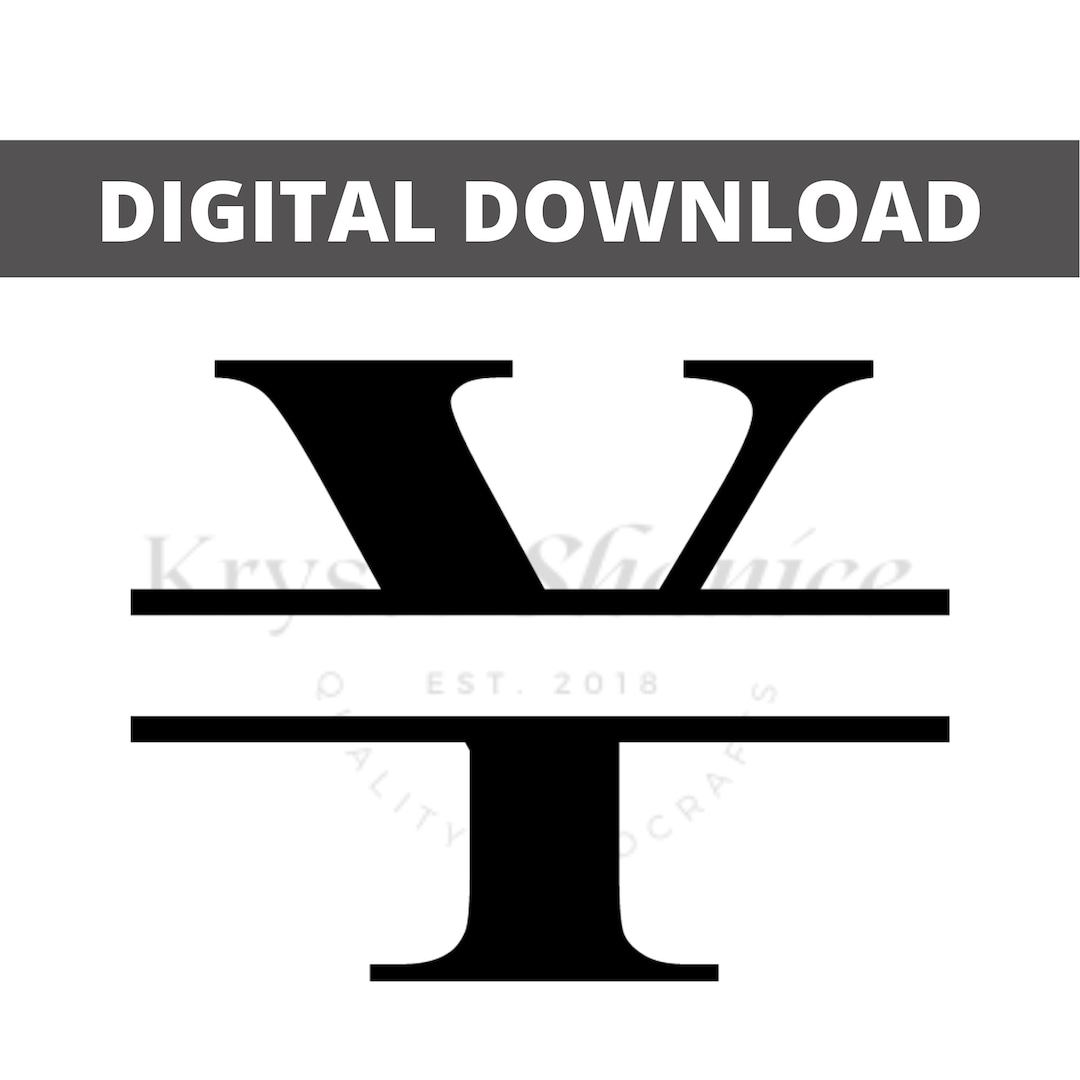 Letter Y Split Monogram SVG Digital Download - Etsy
