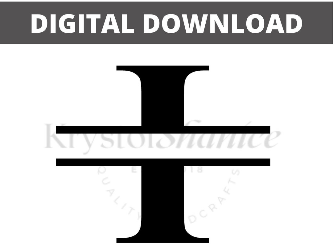 Letter I Split Monogram SVG Digital Download - Etsy