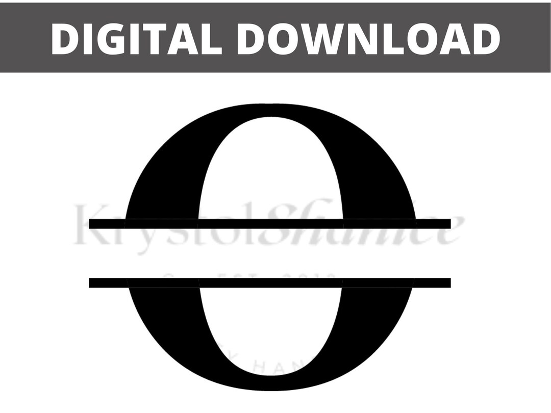 Letter O Split Monogram SVG Digital Download - Etsy