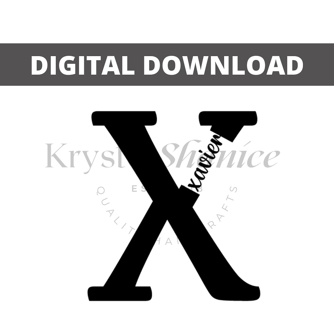 Letter X Cut Out Split Monogram | SVG Alphabet Monogram Svg | Monogram ...
