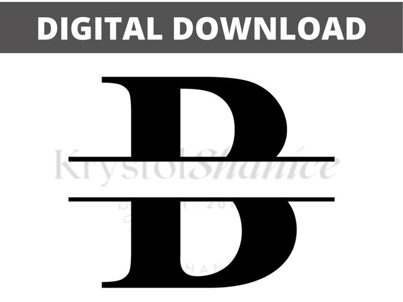 Letter B Split Monogram SVG Digital Download - Etsy