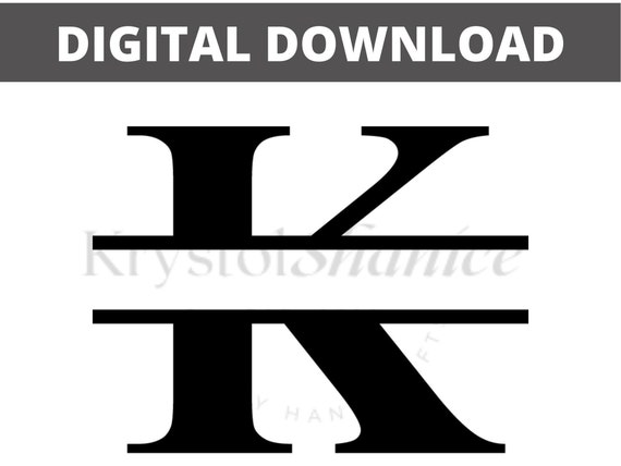 Letter K Split Monogram SVG Digital Download - Etsy New Zealand