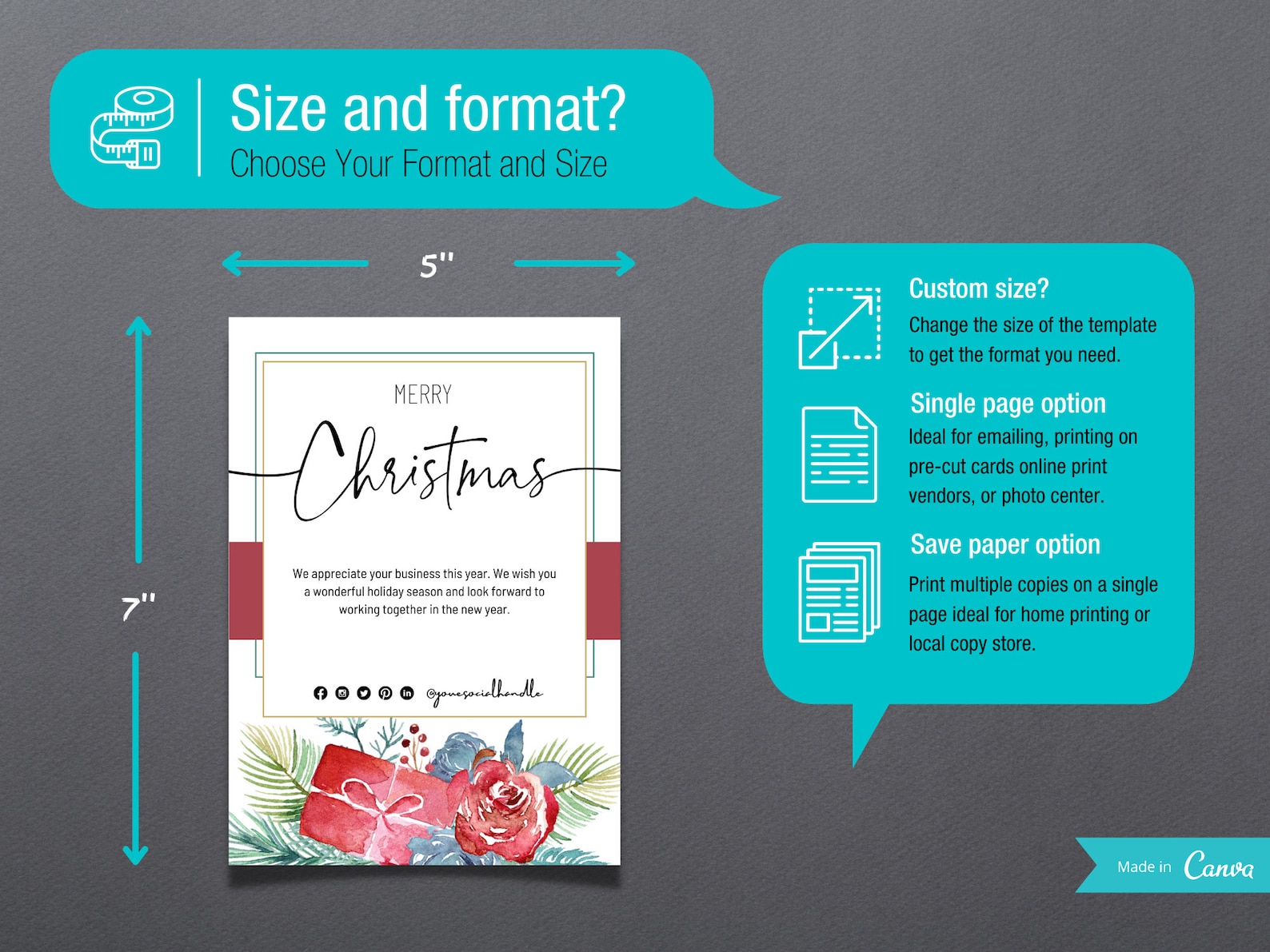 Realtor Christmas Card | Merry Christmas | Realtor Thank You | Thank ...