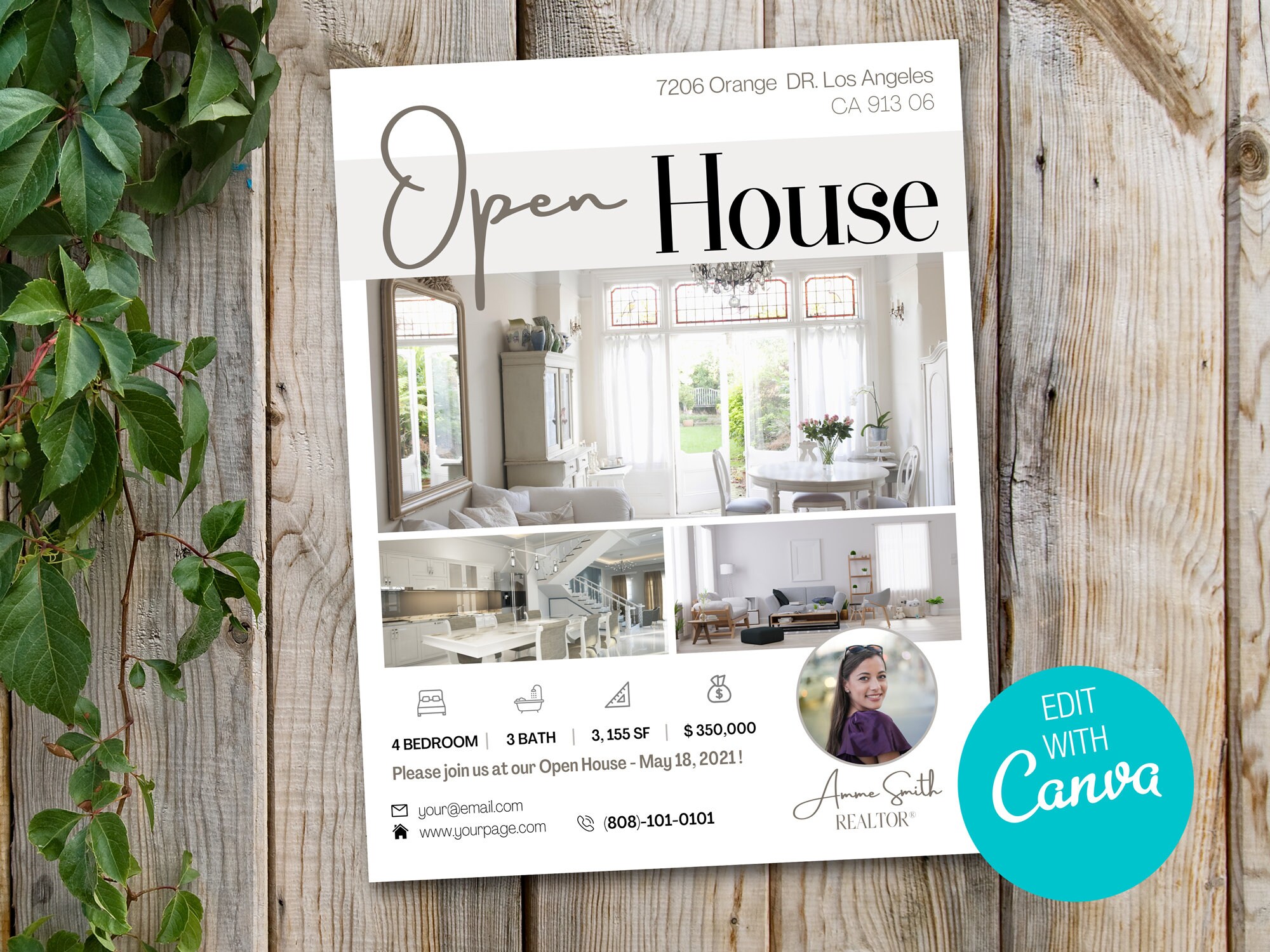 Open House Flyer Bundle Real Estate Flyer Just listed | Etsy