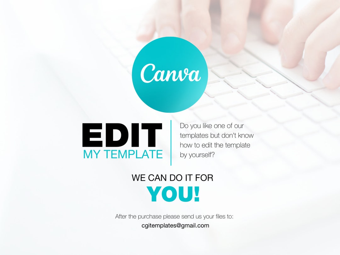 Customization Add on | Edit My Template for Me | 1-2 Business Days ...