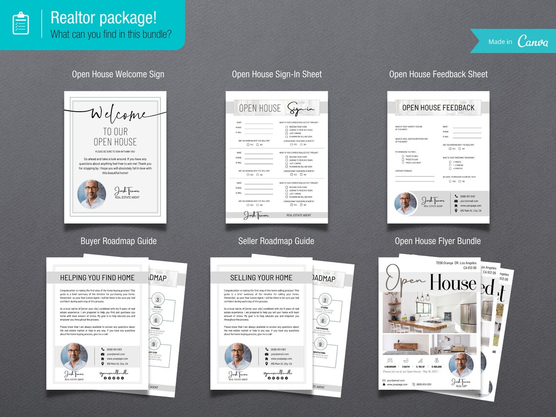 Open House Bundle Real Estate Marketing Materials Open - Etsy