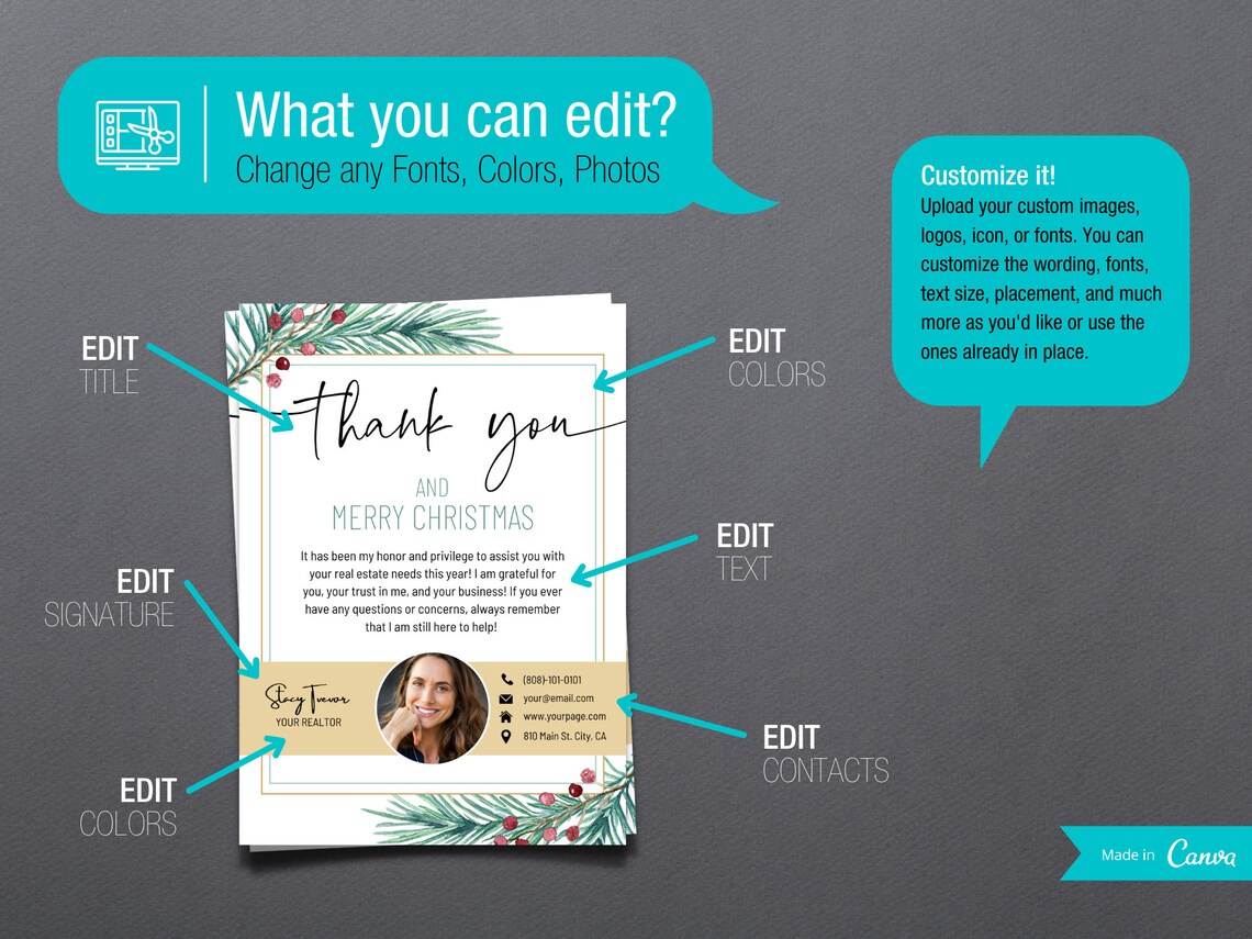 Realtor Christmas Card | Real Estate Marketing | Realtor Marketing ...