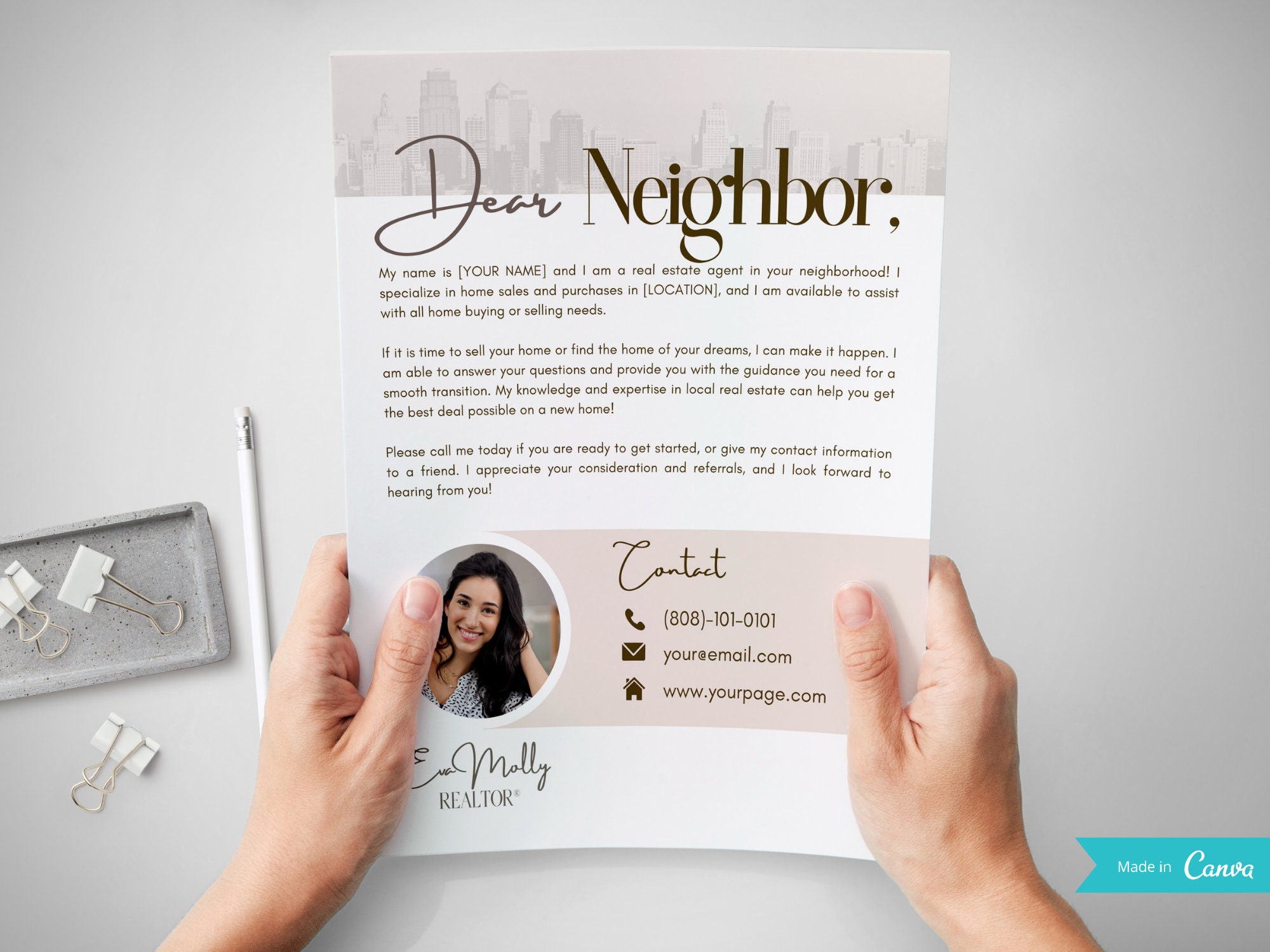 Real Estate Agent Letter | New Real Estate Flyer | Real Estate ...
