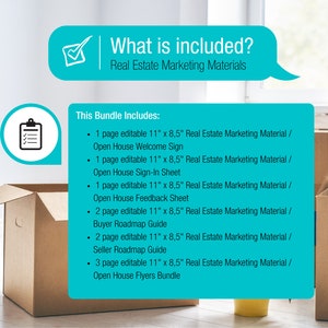 Open House Bundle | Real Estate Marketing Materials | Open House Sign ...