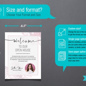 Open House Welcome Sign | Real Estate Flyer | Open House Marketing ...