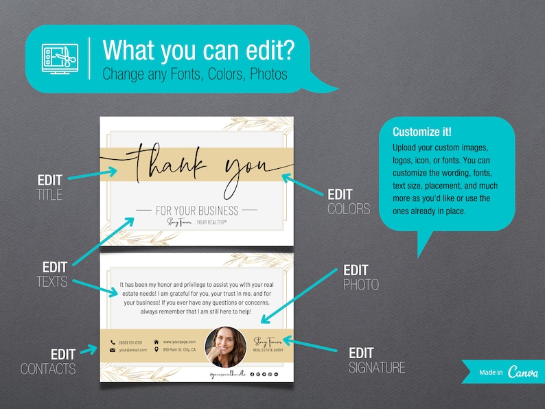 Real Estate Thank You Card | Real Estate Marketing | Realtor Marketing ...