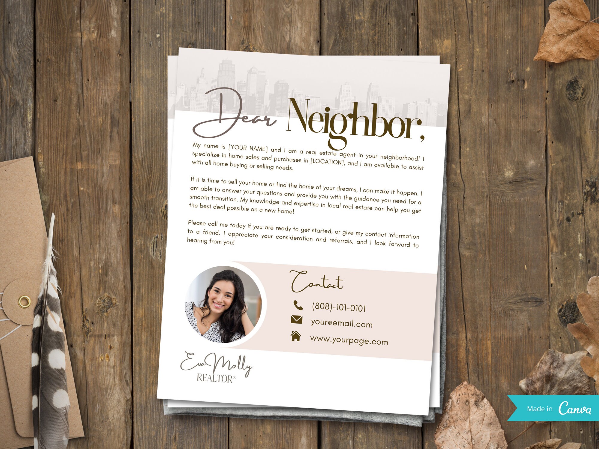 Real Estate Agent Letter | New Real Estate Flyer | Real Estate ...