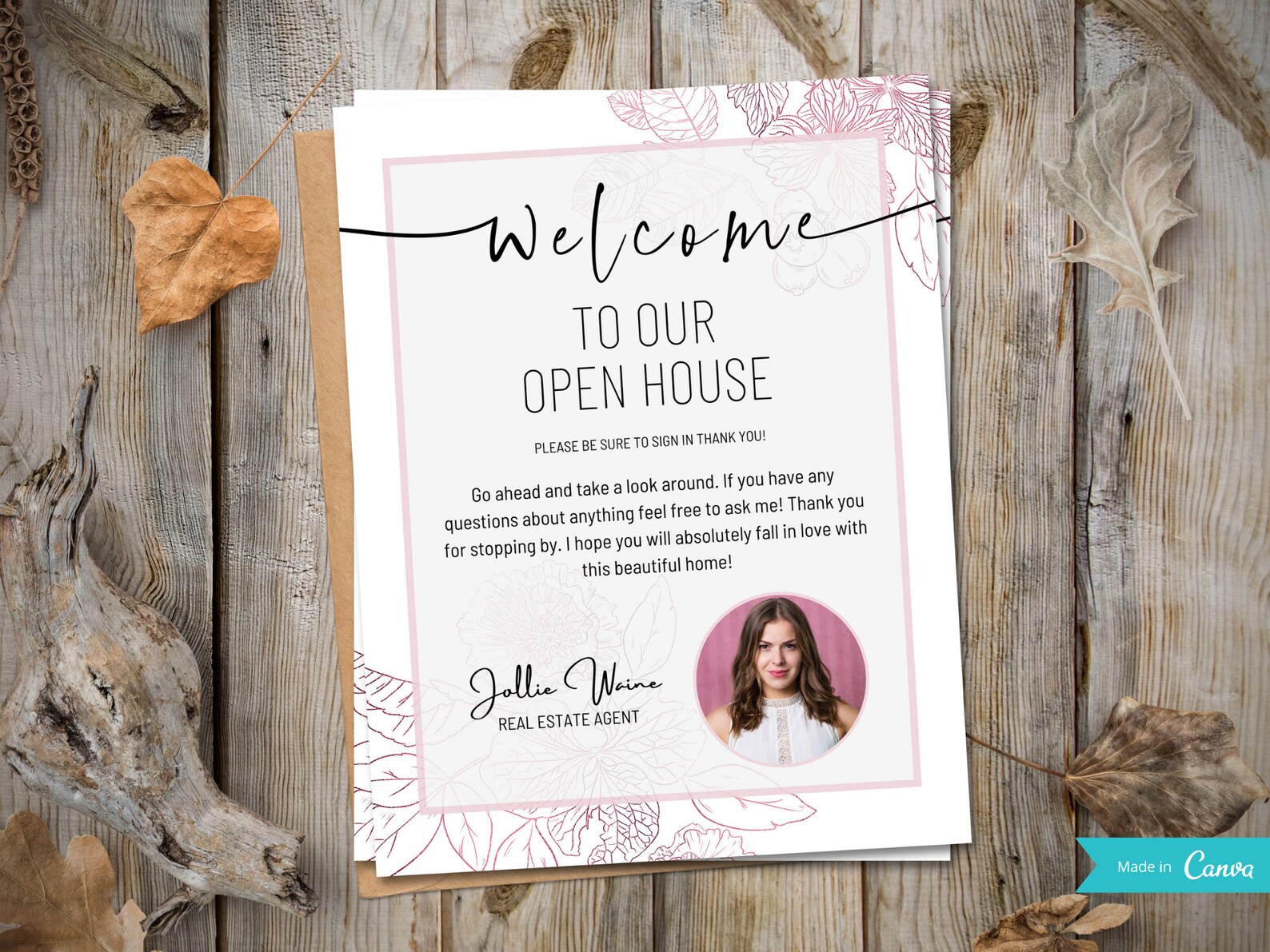 Open House Welcome Sign | Real Estate Flyer | Open House Marketing ...