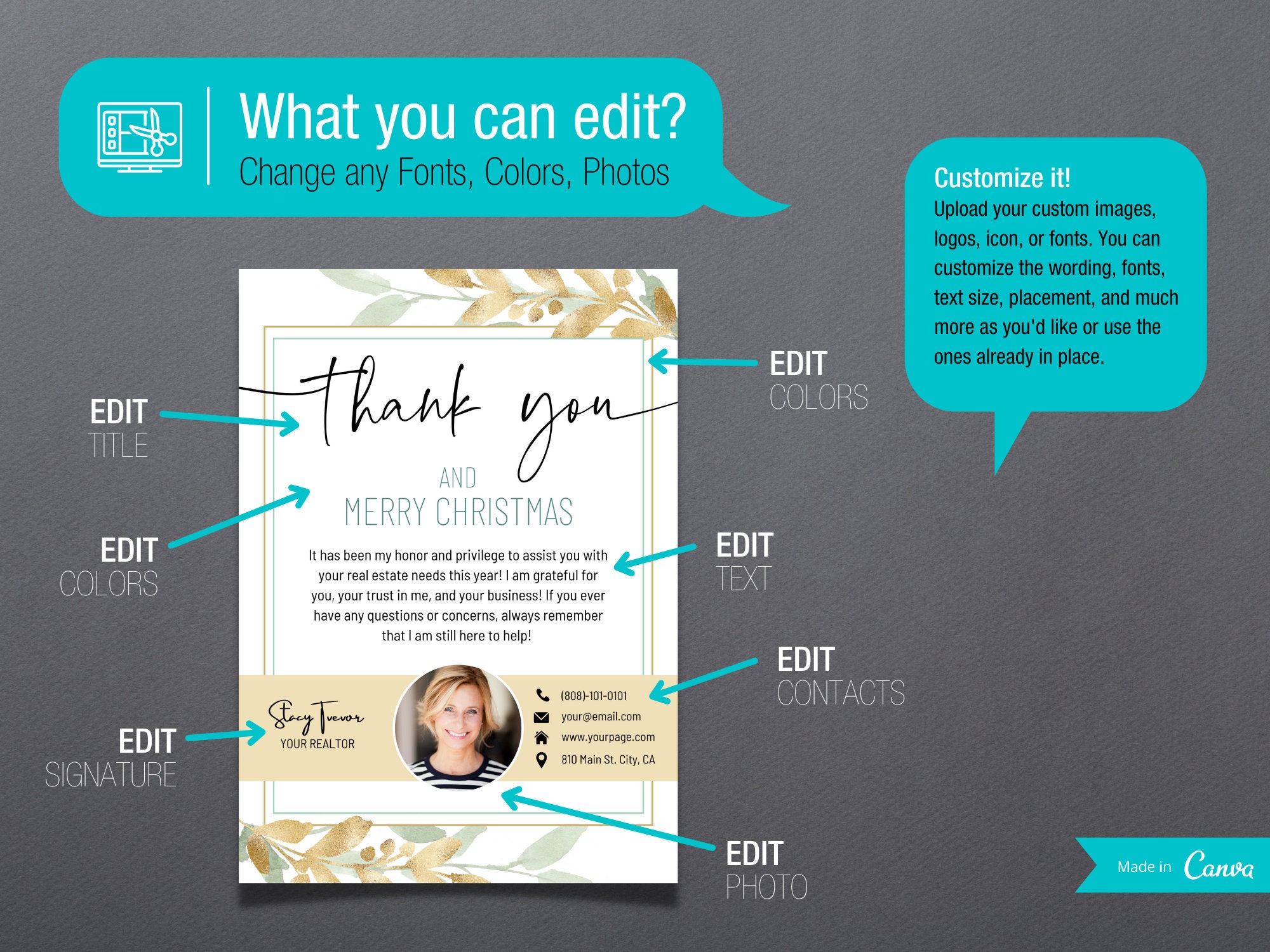 Realtor Christmas Card Real Estate Marketing Realtor Marketing Realtor ...