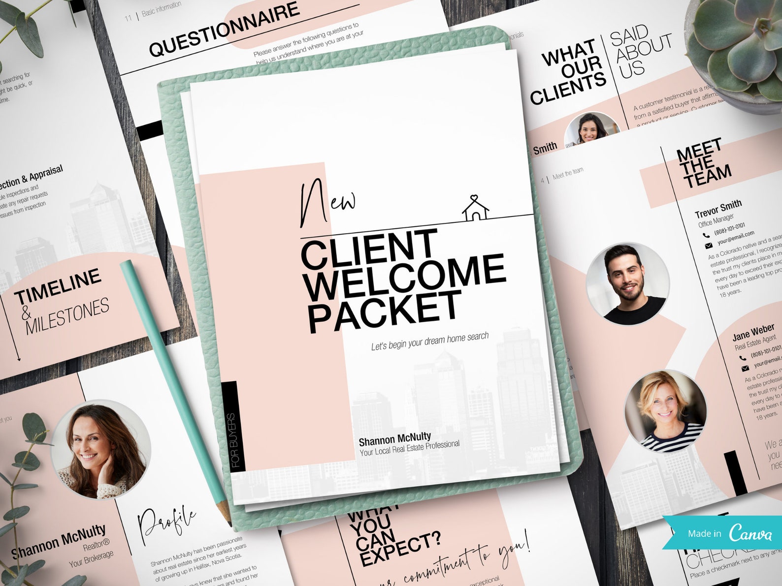 Real Estate New Client Packet L Realtor Marketing L Home Buyer Guide L ...