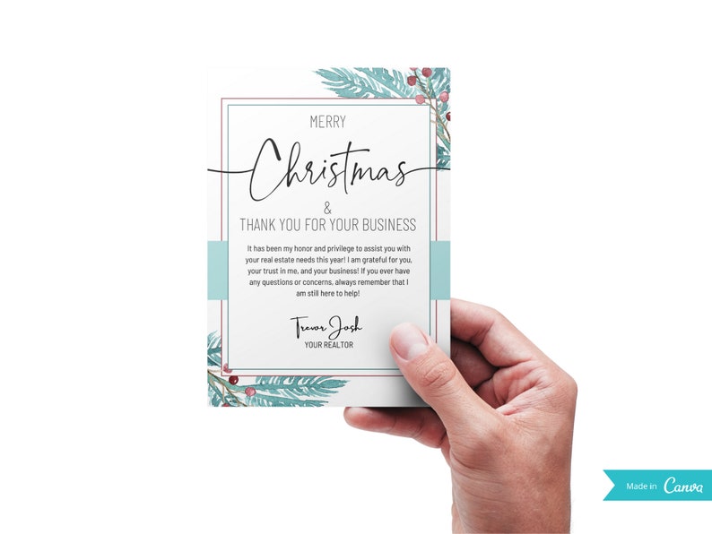 Realtor Christmas Card Real Estate Marketing Realtor - Etsy