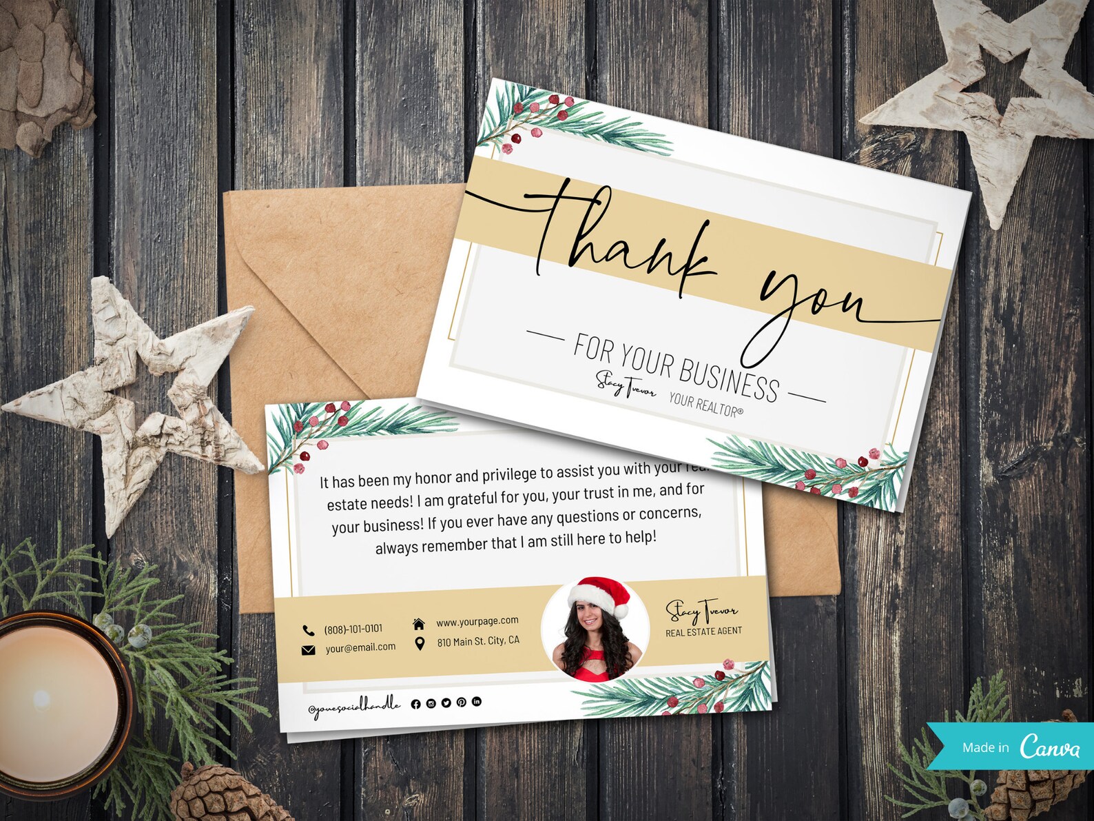 Realtor Christmas Card Real Estate Marketing Realtor - Etsy