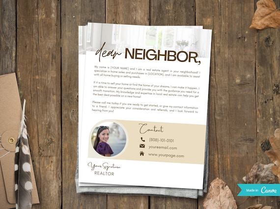 Real Estate Agent Letter New Real Estate Flyer Real Estate - Etsy