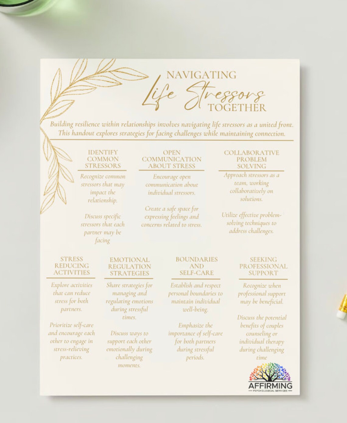 3 Printable Therapy Handouts - Building Resilience in Relationships ...