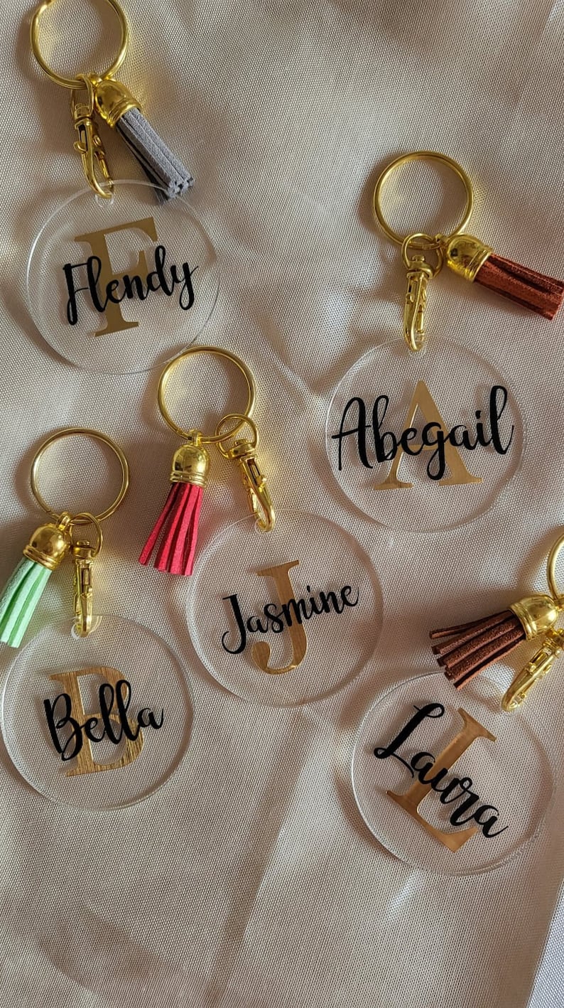Personalize Name Keychain, Name Keychain, Custom Name Keychain, Bridal ...