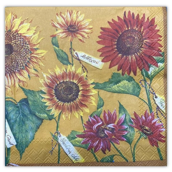 Sunflower Napkins - Etsy