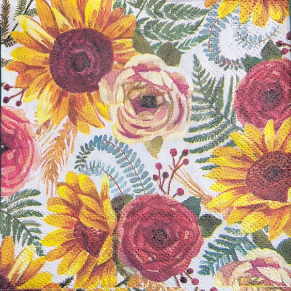 Sunflower Napkins - Etsy