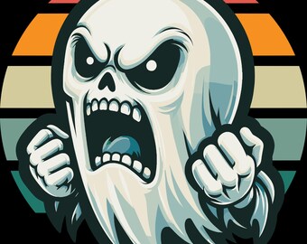 Spooky Halloween Skeleton Ghost PNG - Etsy