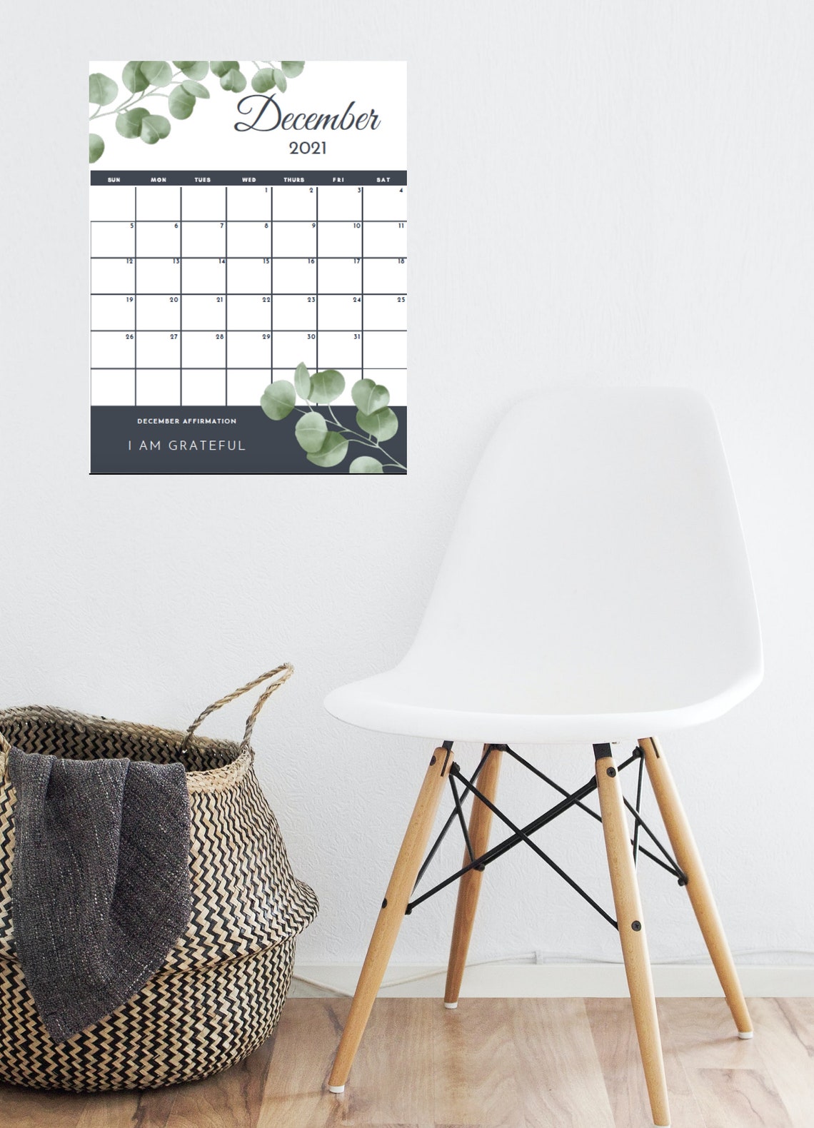 2021 Calendar, 2021 Affirmations Calendar, 2021 Monthly Calendar ...