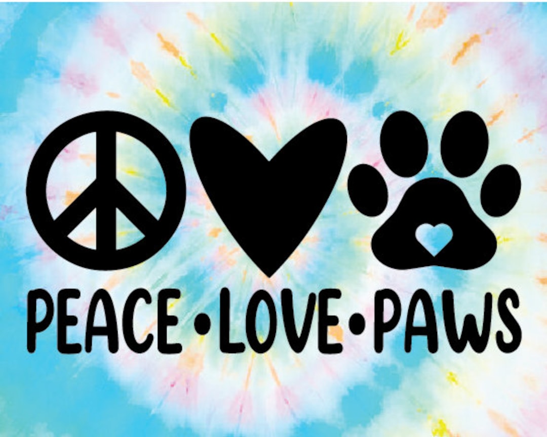 Peace Love Paws Svg Png Eps Dxf | Pet Sayings | Pet Design Shirt Sign ...