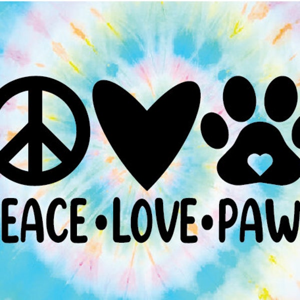 Peace Love Paw - Etsy