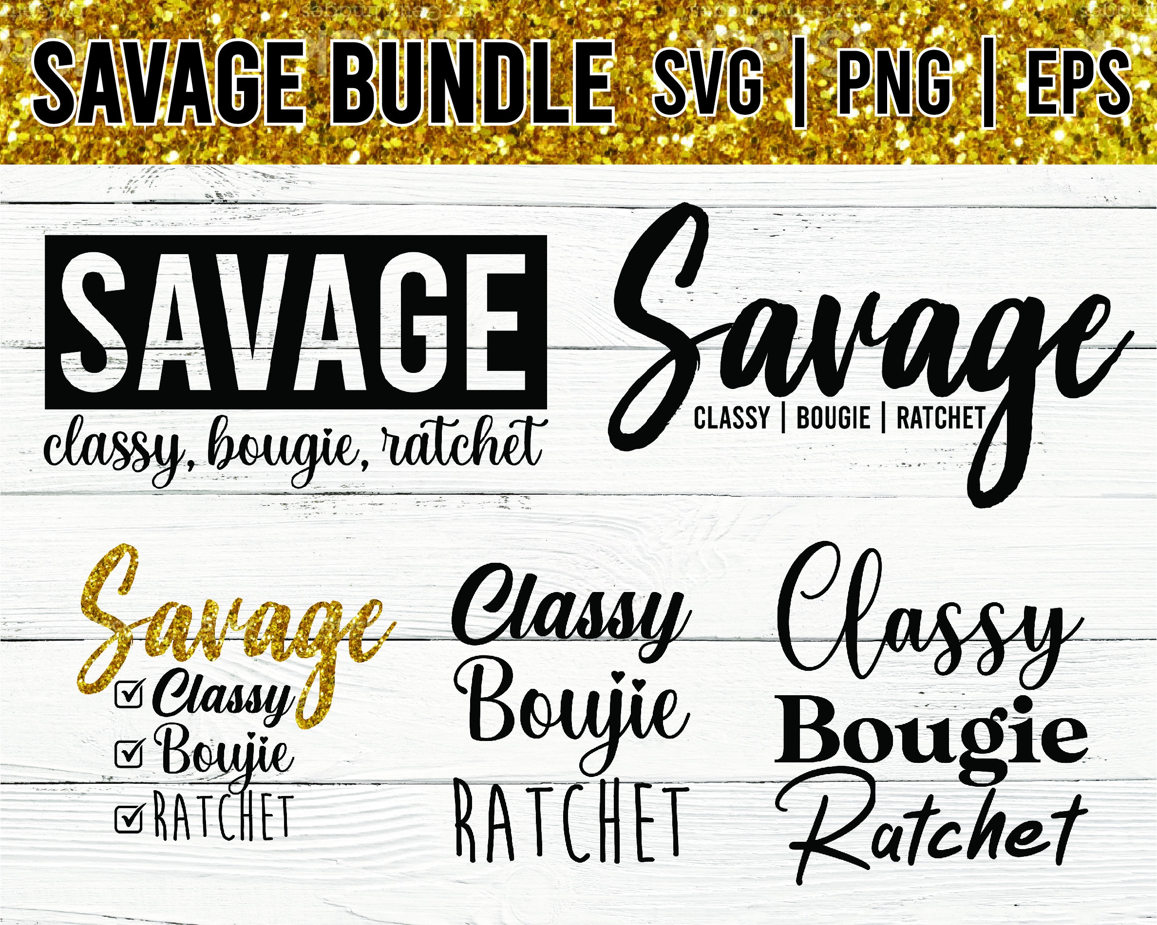 Savage Classy Bougie Ratchet SVG Bundle (digital Download) - Etsy