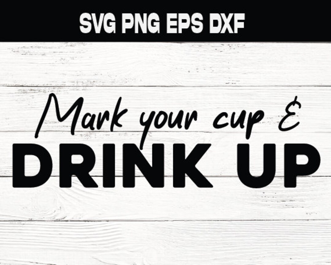 Mark Your Cup & Drink up SVG: Coffee Mug Decal (digital Download) - Etsy