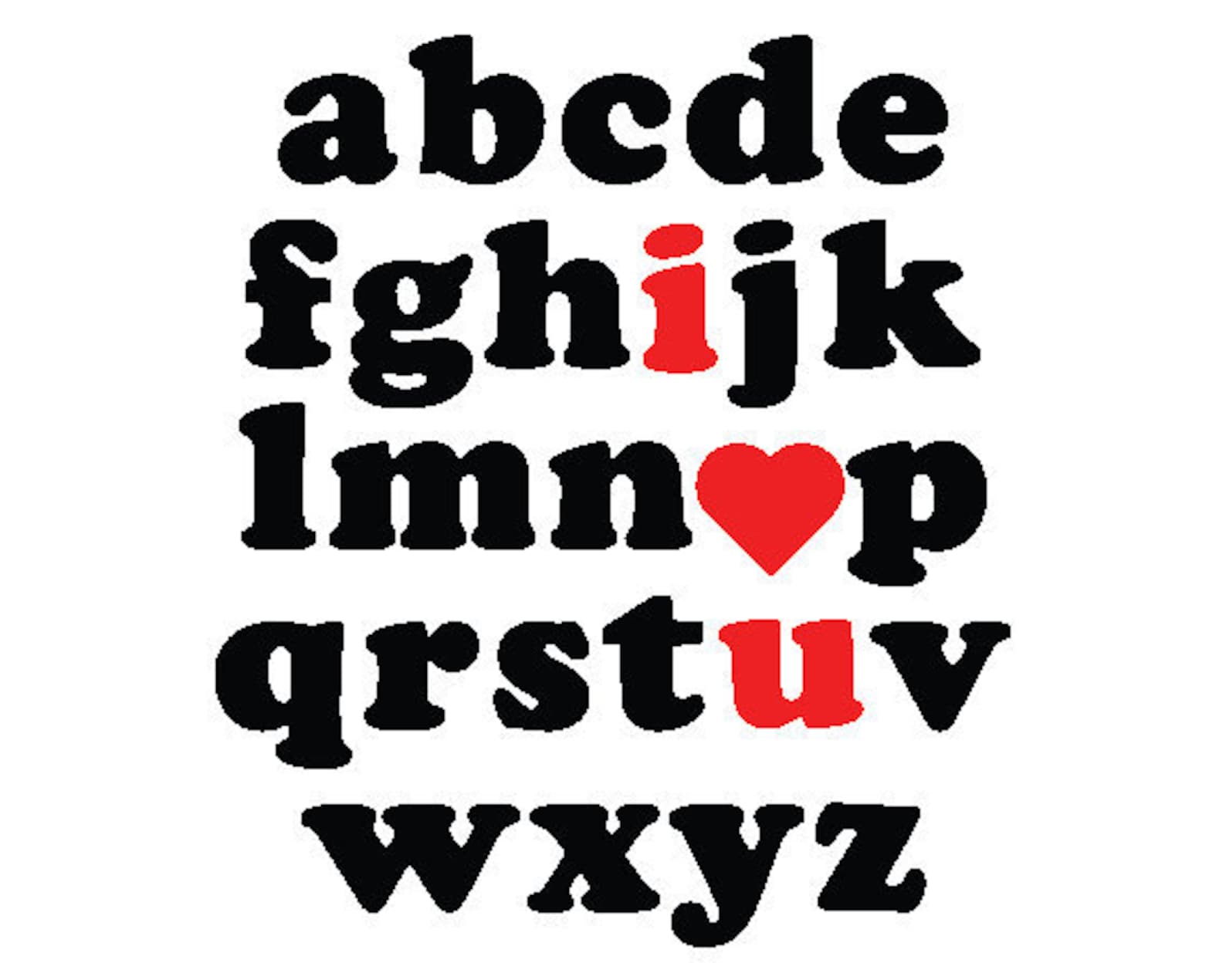 Alphabet I Love You Valentine Svg Eps Png | Alphabet Valentine Svg Eps ...