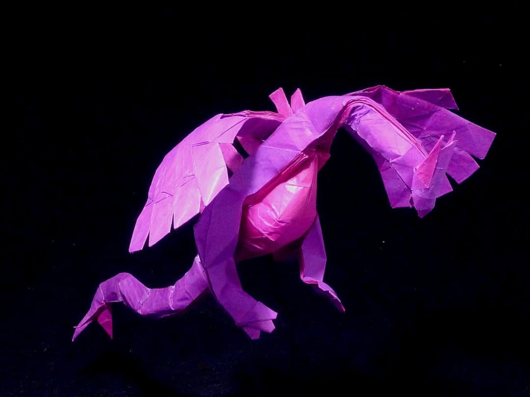 Paper Finished Origami Origami Origami Shadow Lugia Pokemon figurine ...